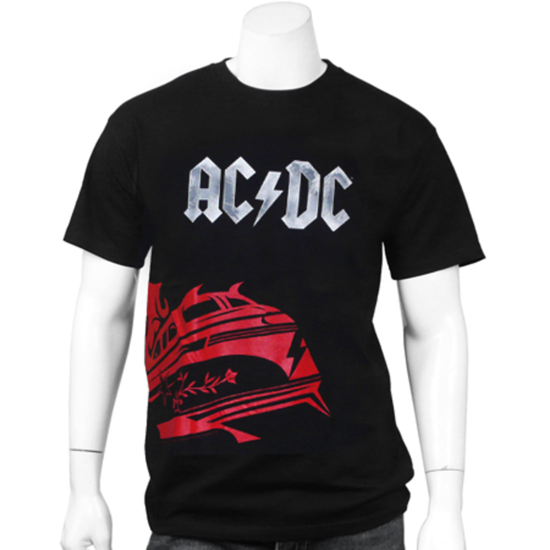 Acdc Tee Shirt Acdc Rock And Roll Train Basic Noir