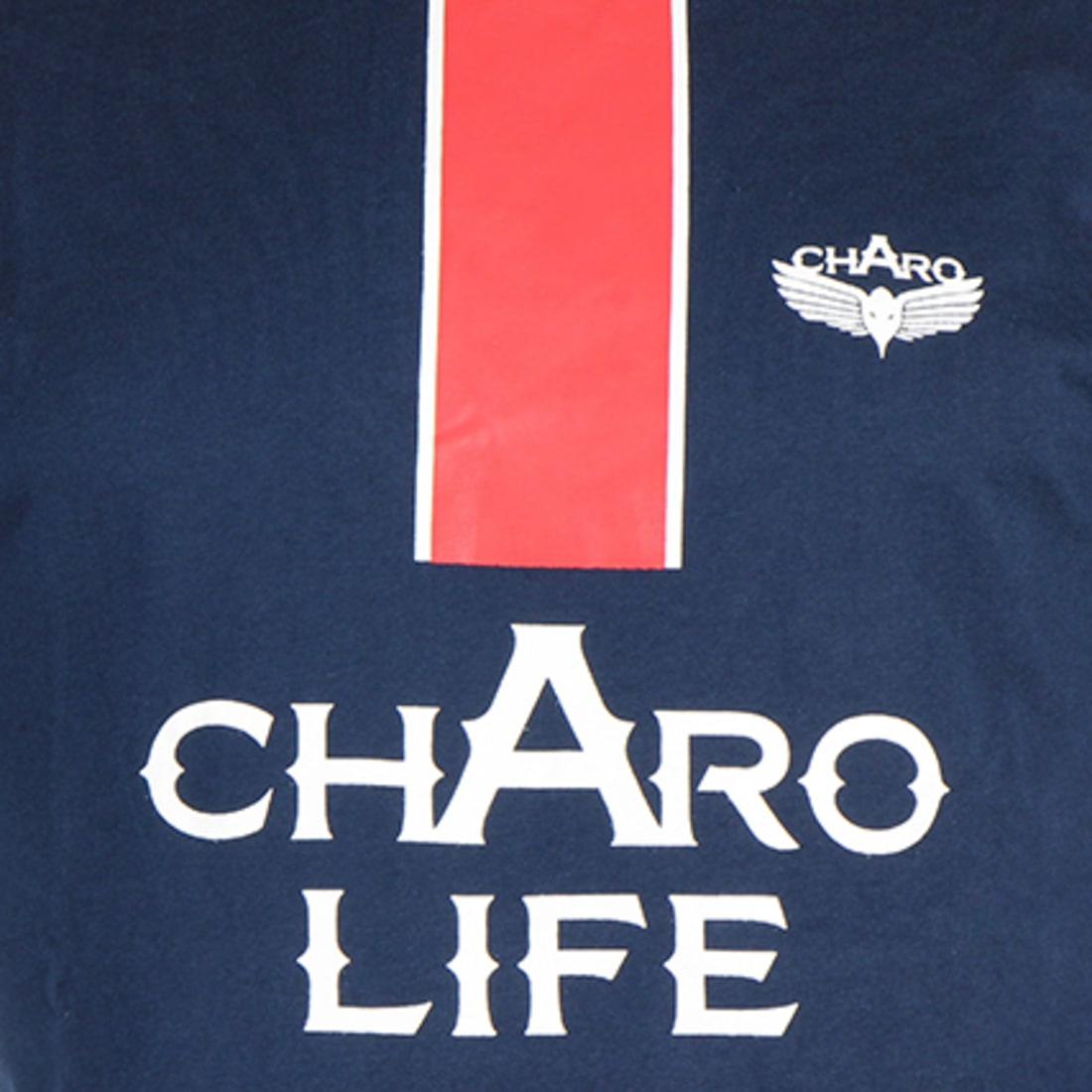 Charo - Tee Shirt Charo Life Bleu Marine Rouge - LaBoutiqueOfficielle.com
