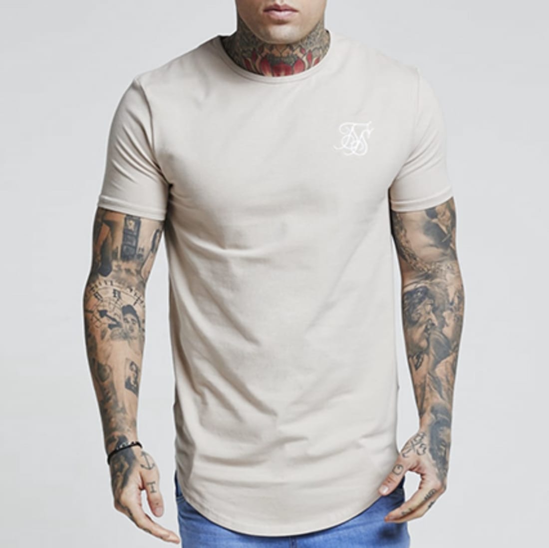 Siksilk Tee Shirt Oversize Gym 12906 Beige