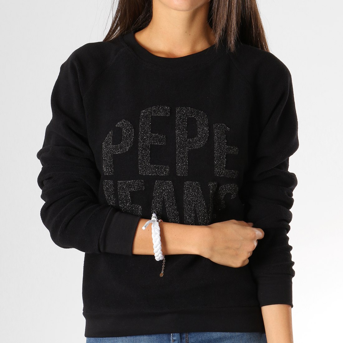 Pepe Jeans - Sweat Crewneck Femme Cameron Noir - LaBoutiqueOfficielle.com
