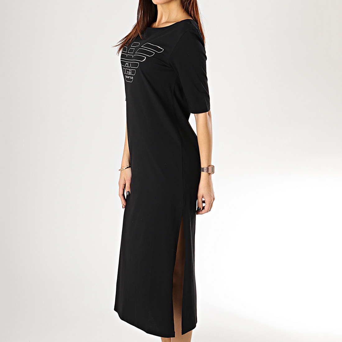 Emporio Armani - Robe Femme 164009-9P291 Noir Argenté ...