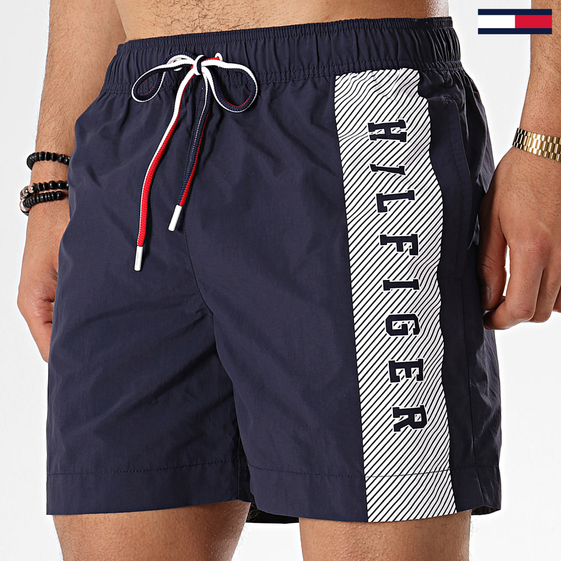 Tommy Hilfiger Short De Bain Medium Drawstring 1066 Bleu Marine
