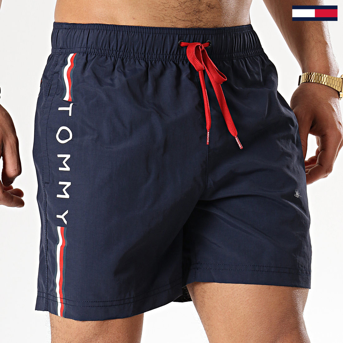 Tommy Hilfiger Short De Bain Medium Drawstring 1416 Bleu Marine