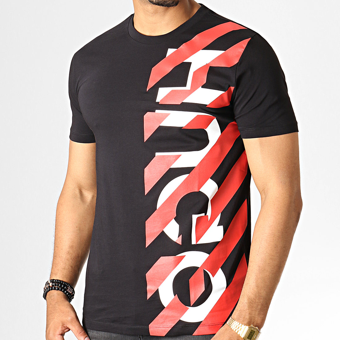 HUGO by Hugo Boss - Tee Shirt Denxi 50417408 Noir ...