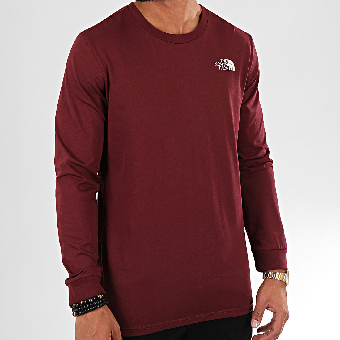The North Face - Tee Shirt Manches Longues Simple Dome 3L3B Bordeaux ... The North Face - Tee Shirt Manches Longues Simple Dome 3L3B Bordeaux ...