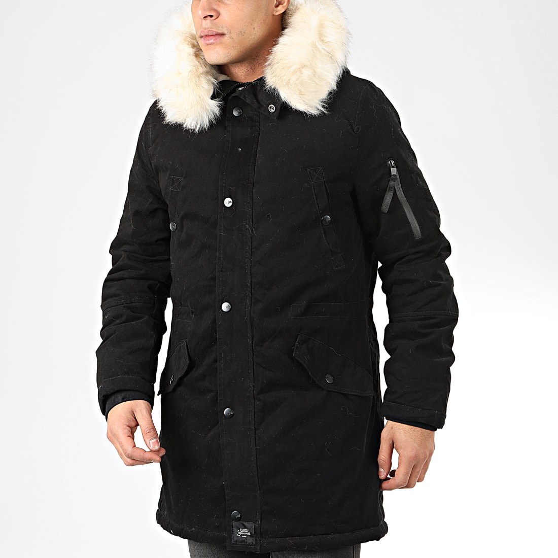 Sixth June - Parka Fourrure M2000SOW Noir Beige - LaBoutiqueOfficielle.com