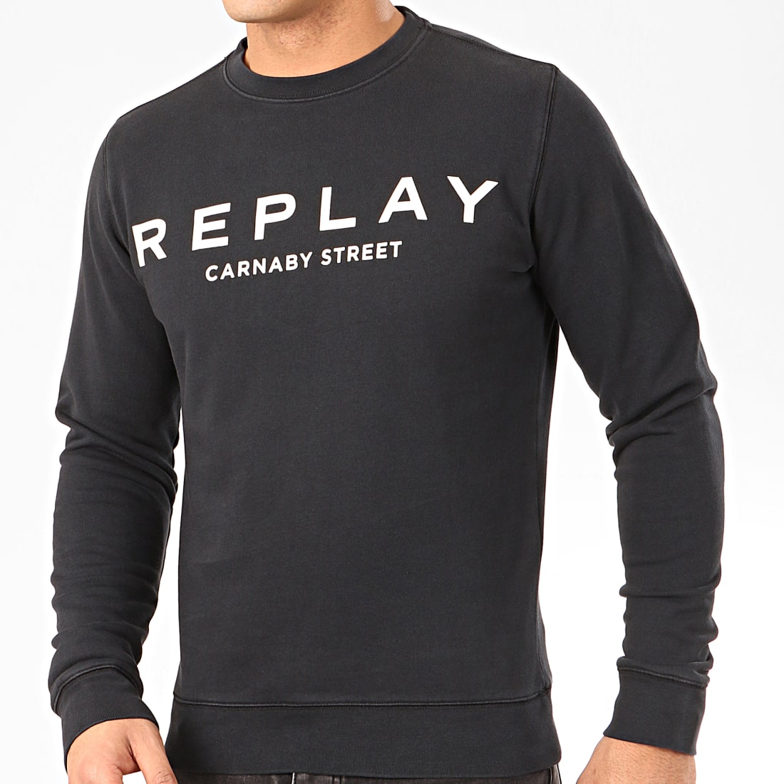 Replay - Sweat Crewneck M3093 Noir - LaBoutiqueOfficielle.com