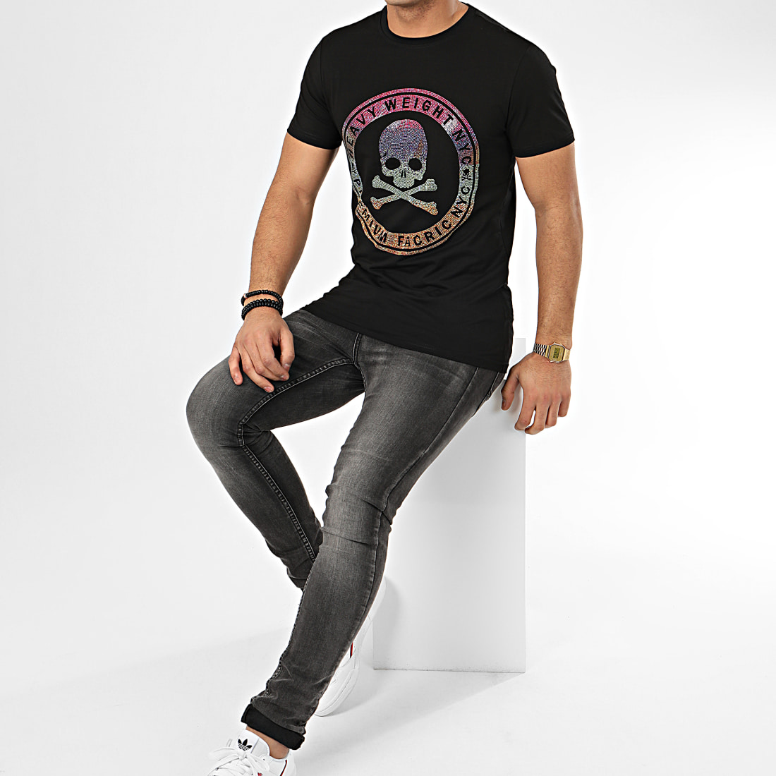 Terance Kole - Tee Shirt Avec Strass 98365 Noir - LaBoutiqueOfficielle.com Terance Kole - Tee Shirt Avec Strass 98365 Noir - LaBoutiqueOfficielle.com