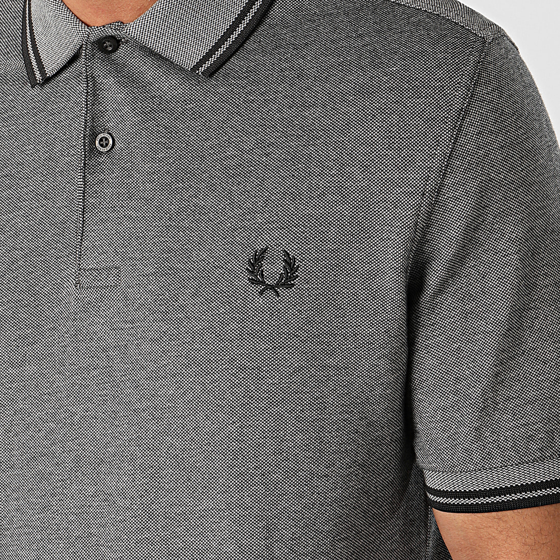 Fred Perry Polo Manches Courtes Twin Tipped M3600 Noir Blanc