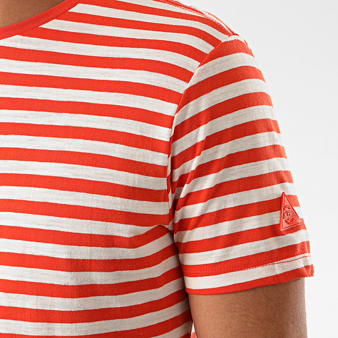 Blend - Tee Shirt A Rayures 20710167 Rouge Blanc - LaBoutiqueOfficielle.com