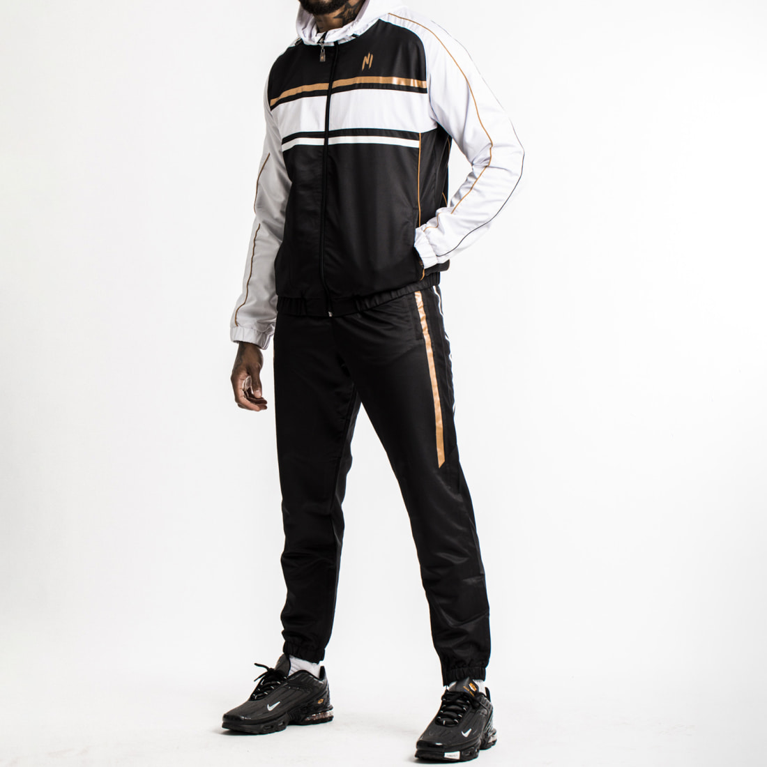 NI by Ninho - Ensemble De Survetement Diamond Noir Blanc ...