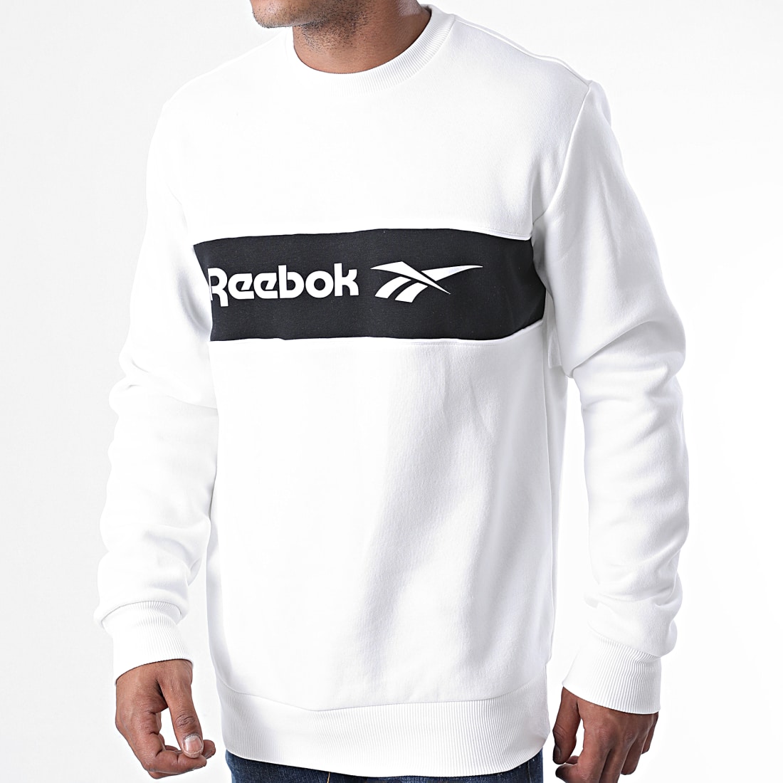 Reebok - Sweat Crewneck Classic Linear FN2822 Blanc ...