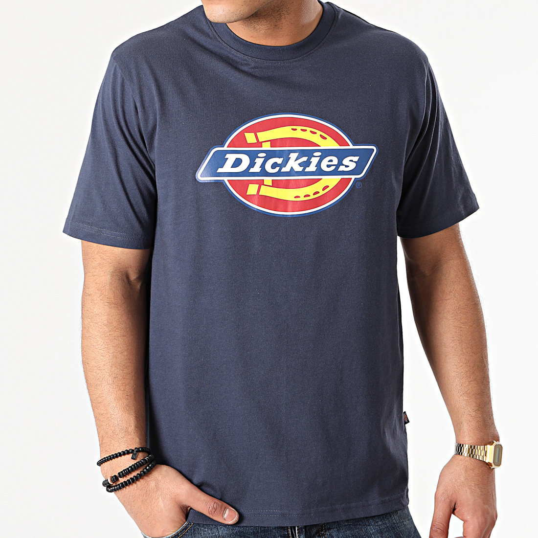 Dickies Tee Shirt Icon Logo A4xc9 Bleu Marine