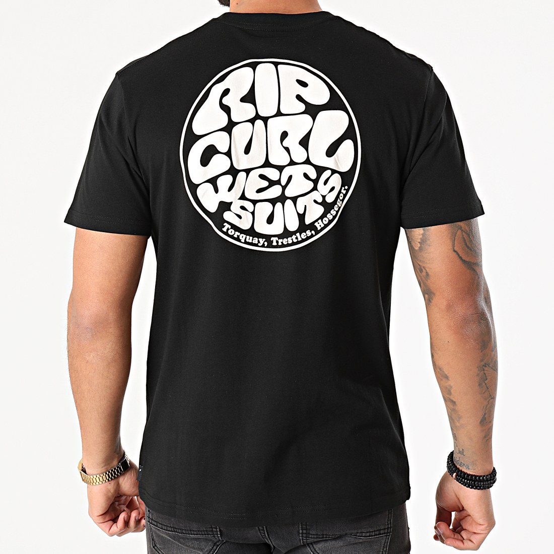 Rip Curl - Tee Shirt Wettie Essential Noir - LaBoutiqueOfficielle.com