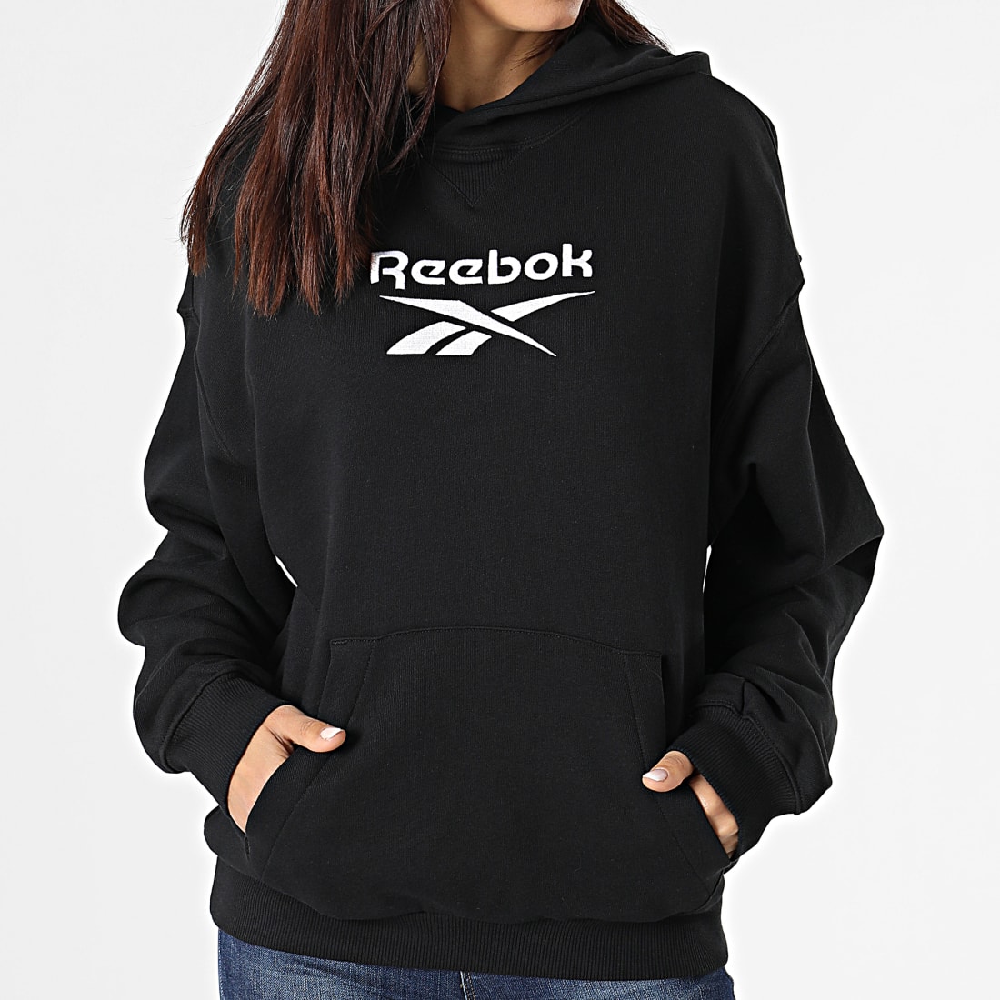 Reebok - Sweat Capuche Femme Classic Big Logo GS1736 Noir ...