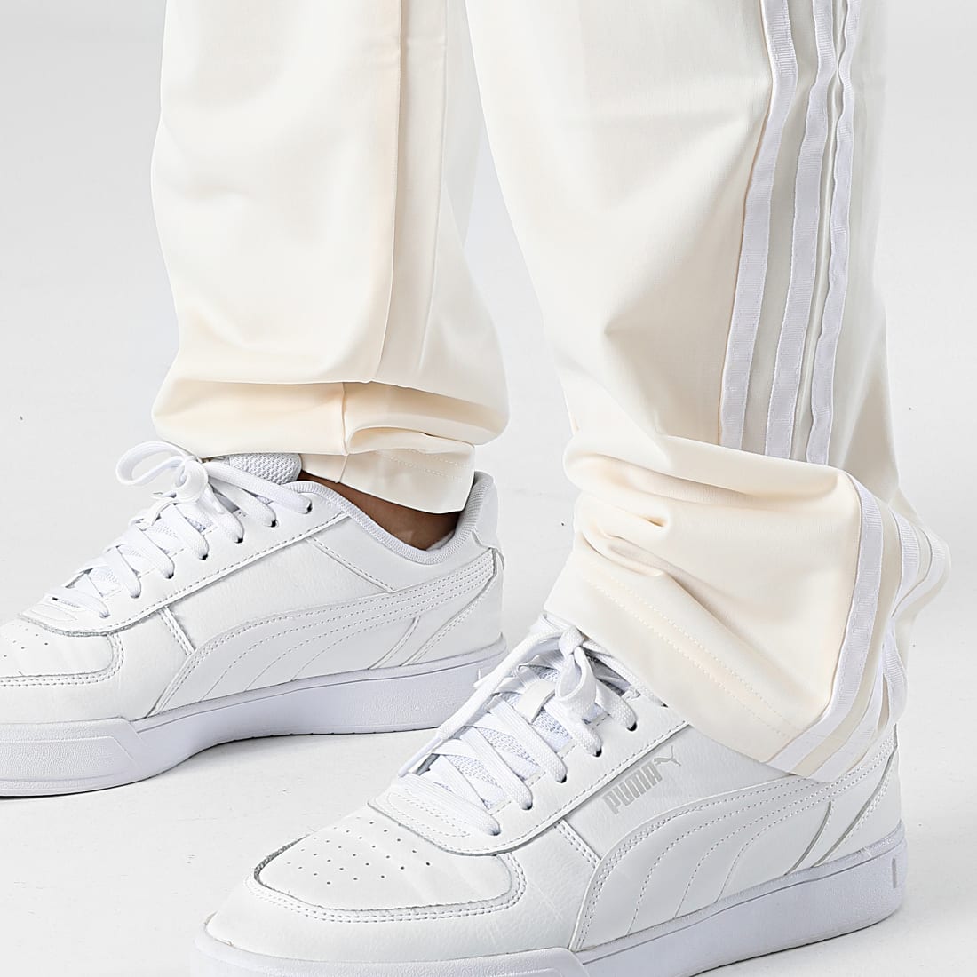 Adidas Originals Pantalon Jogging A Bandes Hr7901 Beige