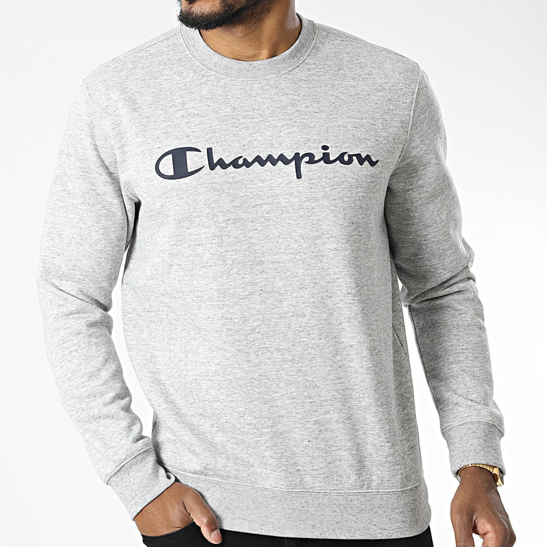 Champion - Sweat Crewneck 218283 Gris Chiné - LaBoutiqueOfficielle.com