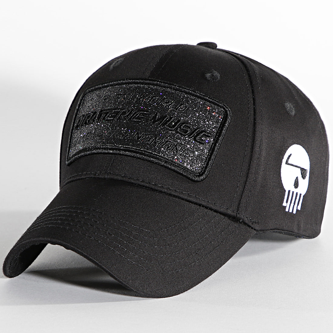 Piraterie Music - Casquette Large Logo Glitter Noir ...