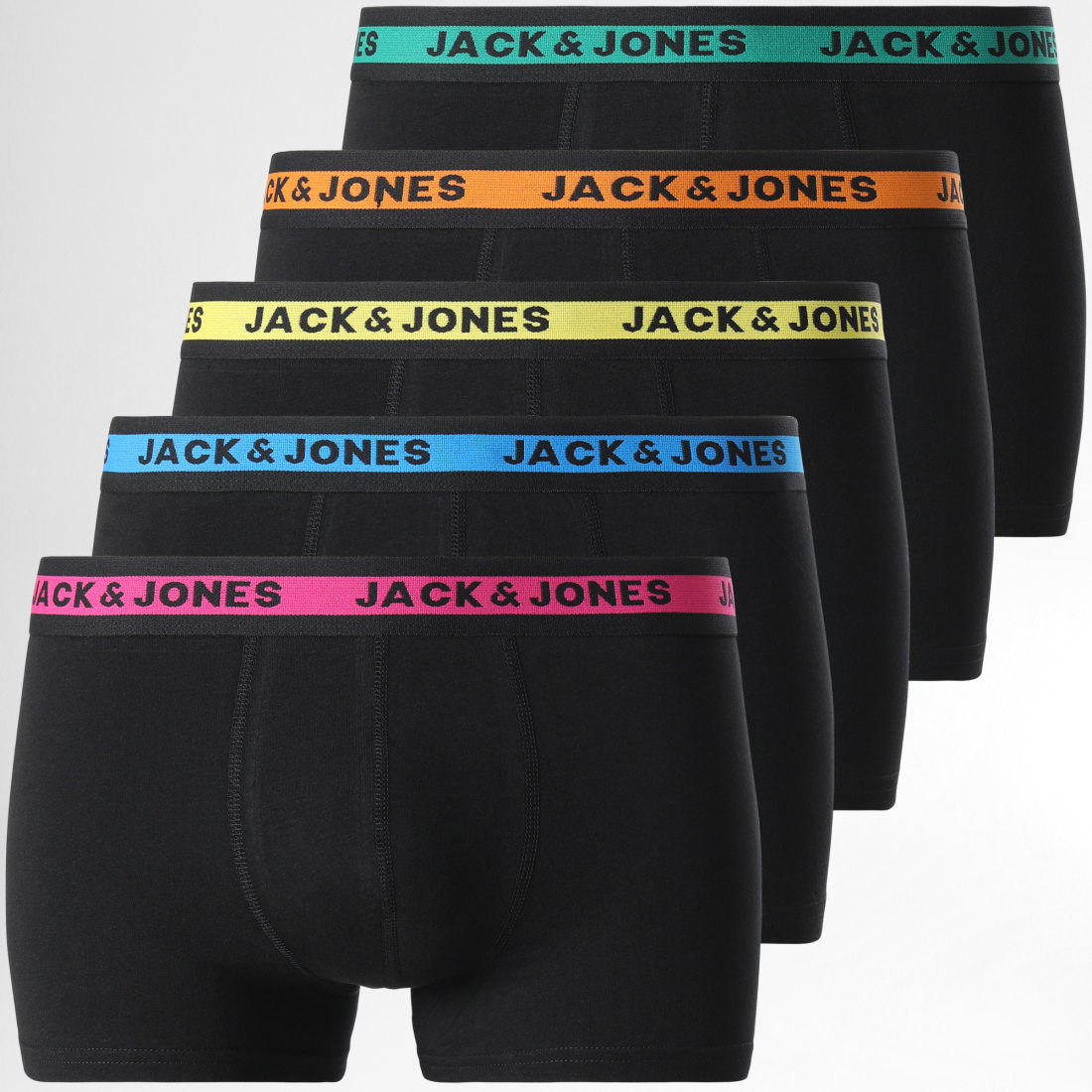 Jack And Jones - Lot De 5 Boxers Josh Noir - LaBoutiqueOfficielle.com