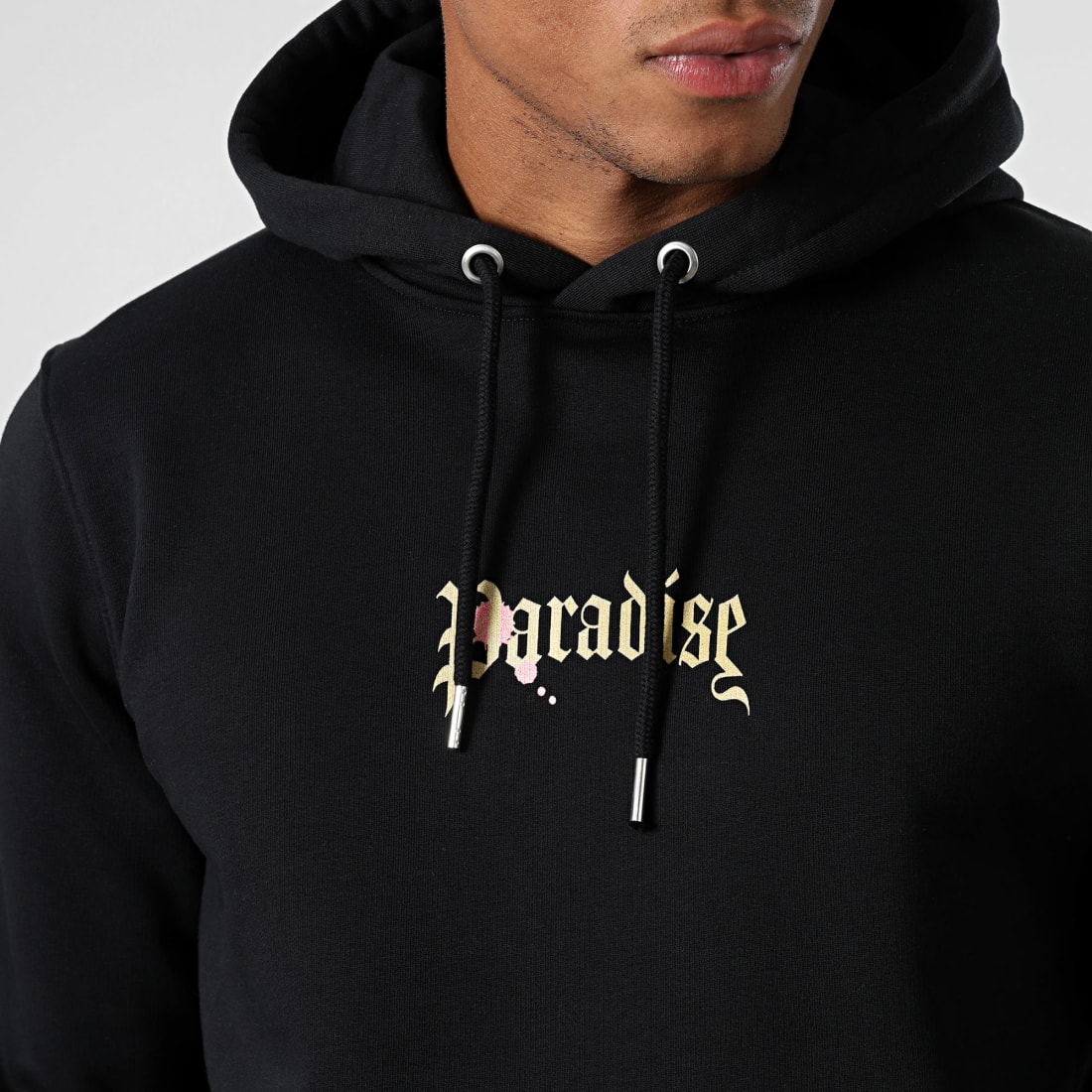 Luxury Lovers Sweat Capuche Paradise Roses Clothing Noir