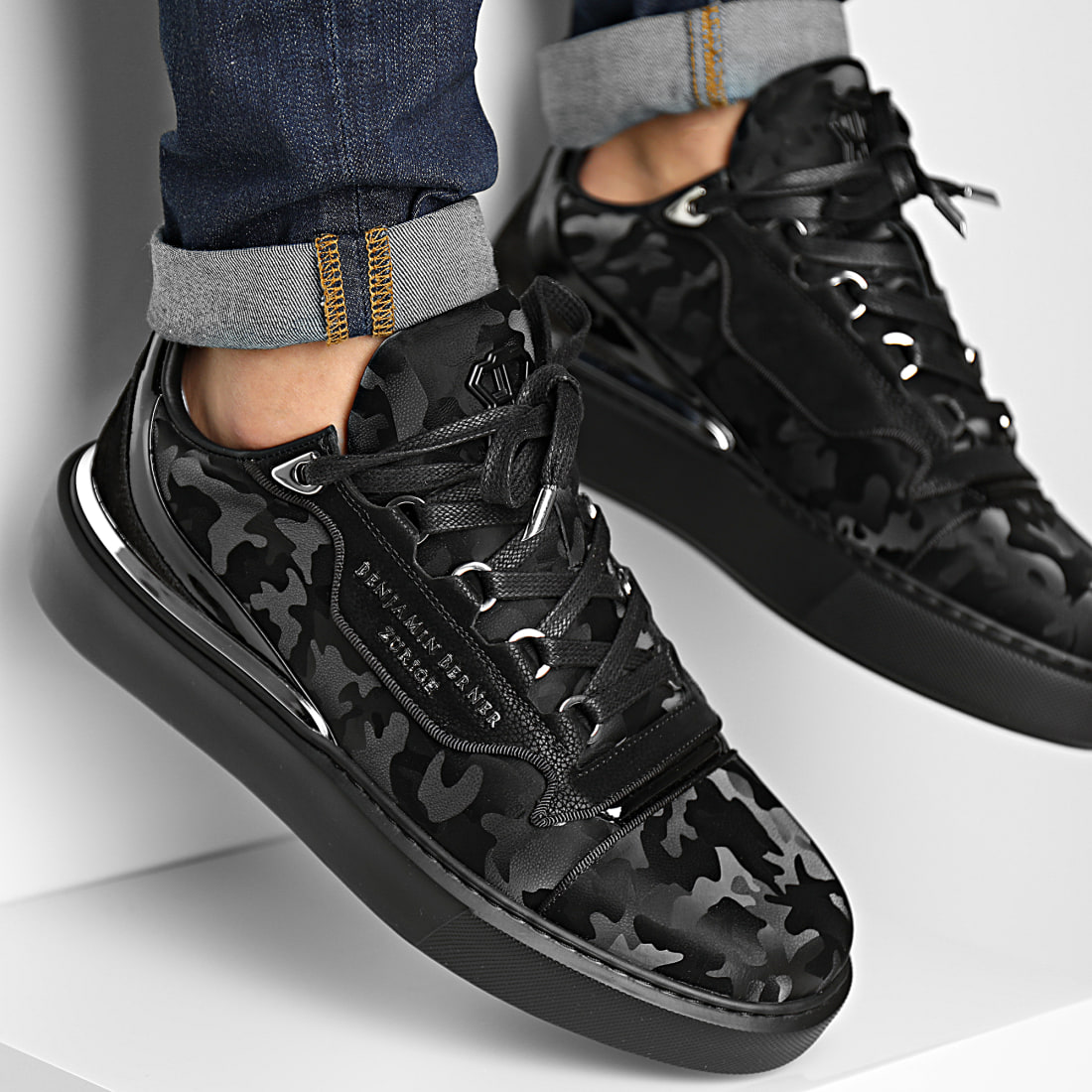 Benjamin Berner - Baskets Raphael Low Top Reflective Camouflage All ...
