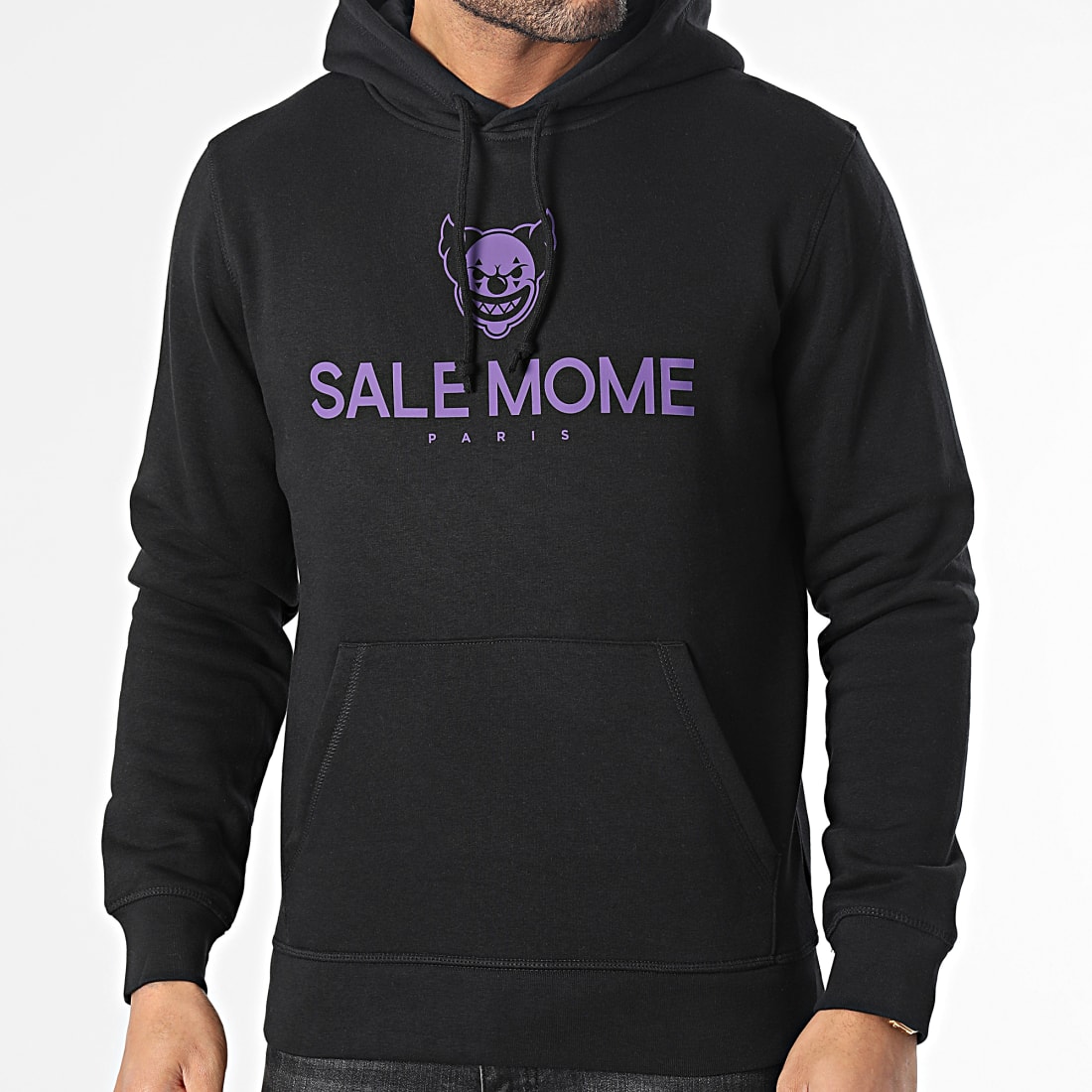 Sale Môme Paris - Sweat Capuche Clown Noir Violet ...