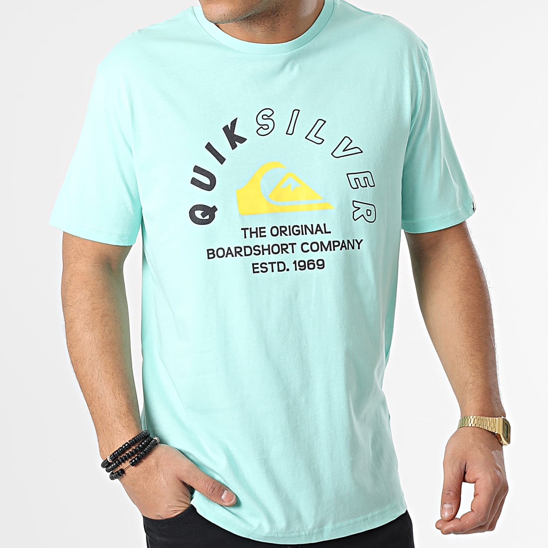 Quiksilver - Tee Shirt EQYZT07276 Vert - LaBoutiqueOfficielle.com