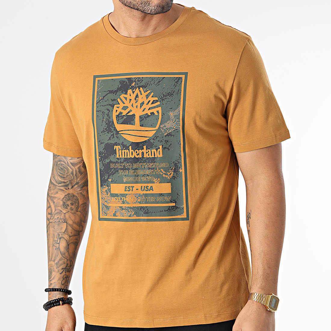 Timberland - Tee Shirt A66X1 Camel - LaBoutiqueOfficielle.com