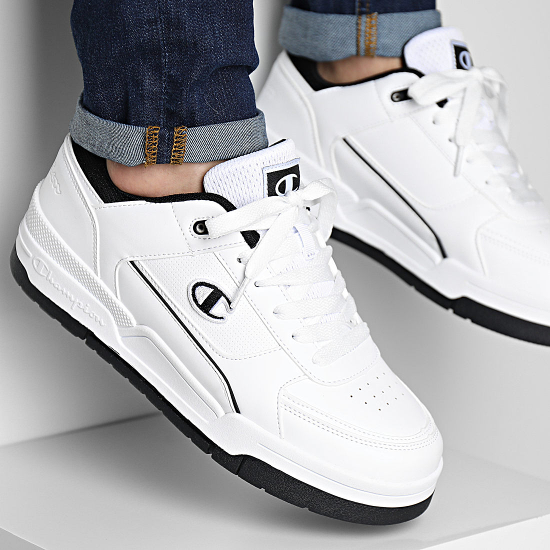 Champion - Baskets Rebound Heritage Low S22030 White Black ... Champion - Baskets Rebound Heritage Low S22030 White Black ...