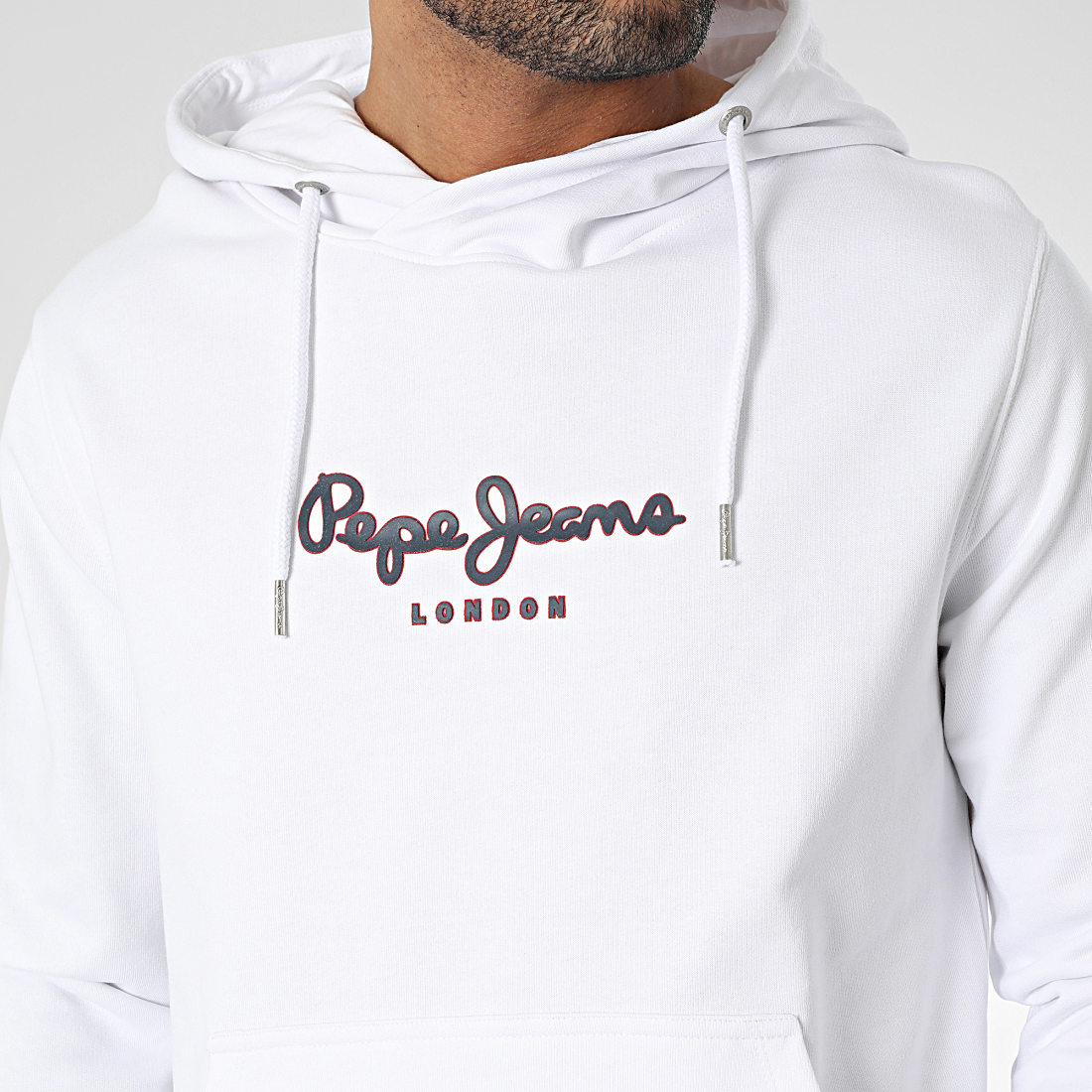 Pepe Jeans - Sweat Capuche Edward Blanc - LaBoutiqueOfficielle.com