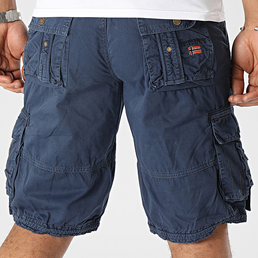 Geographical Norway - Short Cargo Bleu Marine - LaBoutiqueOfficielle.com