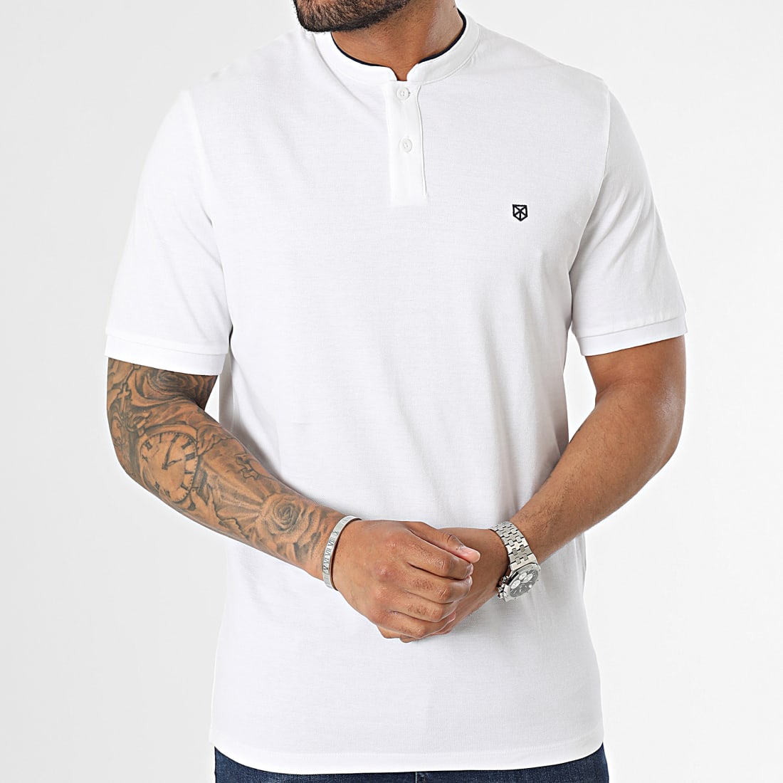 Jack And Jones - Polo Manches Courtes Blasainz Blanc ...