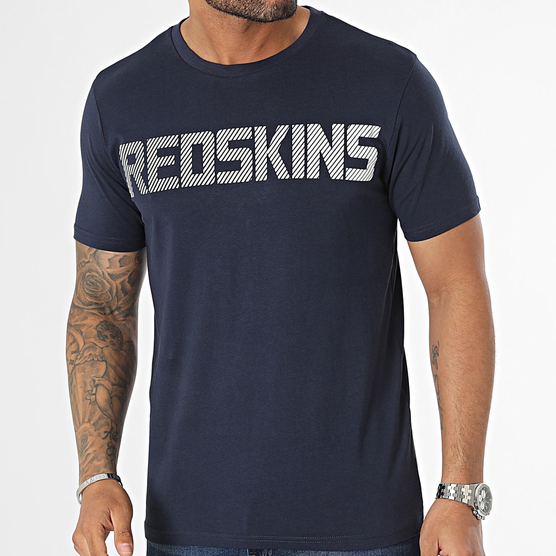 Redskins - Tee Shirt Striper Calder Bleu Marine - LaBoutiqueOfficielle.com