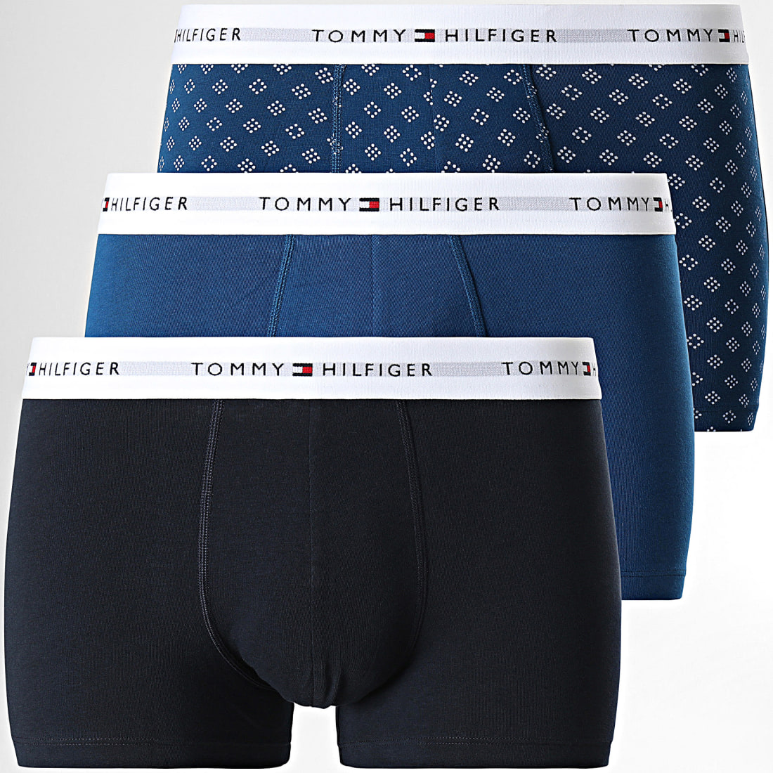Tommy Hilfiger - Lot De 3 Boxers 2768 Bleu Marine ...