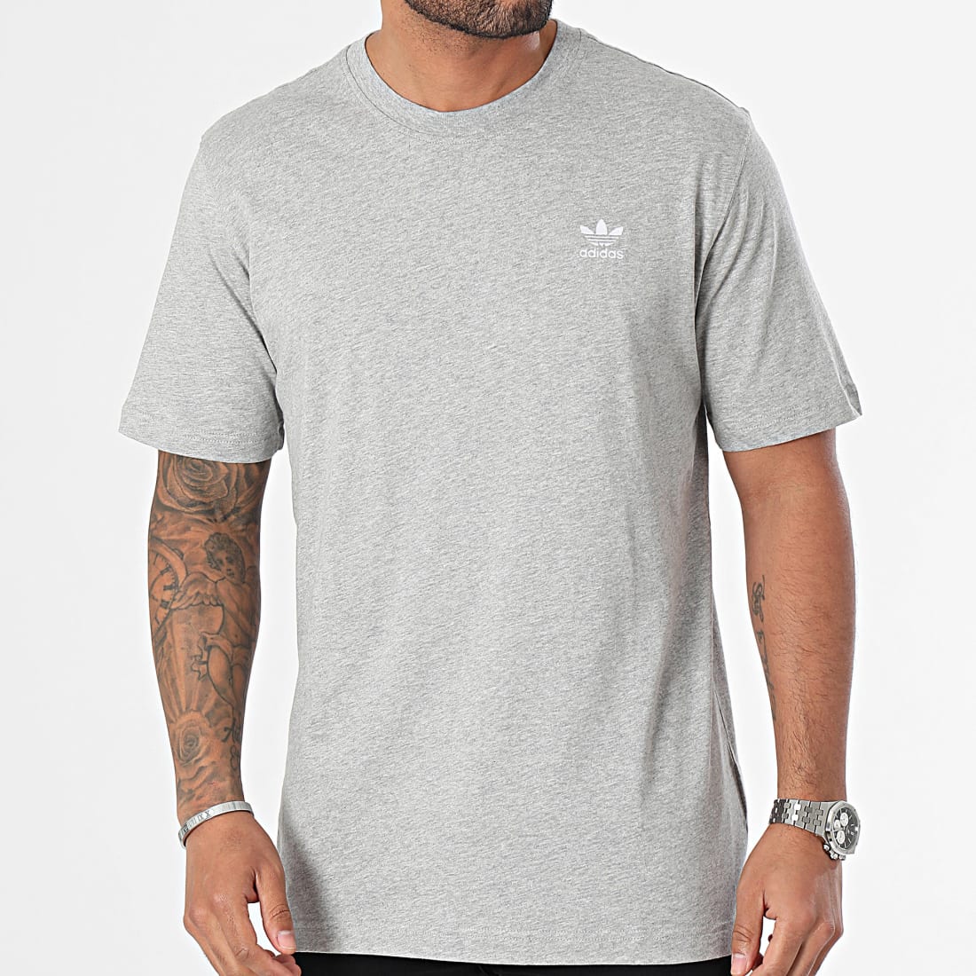Adidas Originals - Tee Shirt Essential IR9692 Gris Chiné ...