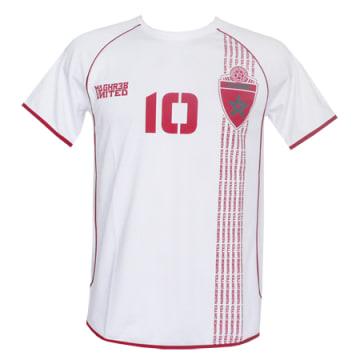 Maghreb United - Maillot Foot Maghreb United Blanc Maroc ...