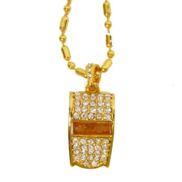 Bling Bling - Pendentif Bling Sifflet Strass Or 002 ...