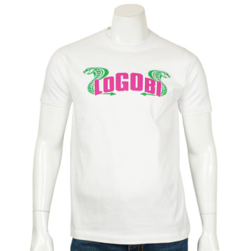 Logobi GT - Tee Shirt Logobi GT Logo Blanc Typo Fushia Vert ...