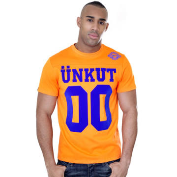 Unkut - Tee Shirt Unkut Double Zero Orange Typo Bleu - Ryses
