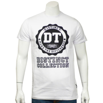 Distinct - Tee Shirt Distinct Capsule Blanc Typo Noir ...