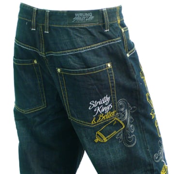 Wrung - Jean Baggy Wrung Reign Noir - LaBoutiqueOfficielle.com