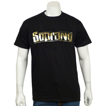 Soprano - Tee Shirt Soprano Classic Logo Noir Typo Or ...