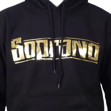 Soprano - Sweat Capuche Soprano Classic Logo Noir Typo Or ...