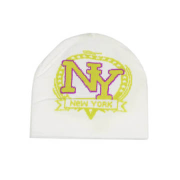 Bling Bling - Bonnet Bling NY Blanc Typo Jaune - LaBoutiqueOfficielle.com