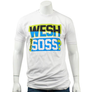 Y et W - Tee Shirt Y et W Wesh Mon Soss Blanc Typo Vert Bleu ...