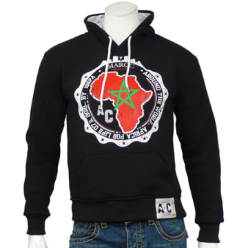 Africaine City - Sweat Capuche Africaine City Evolution Maroc Noir ...