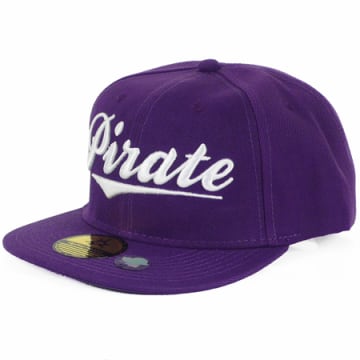Bling Bling - Casquette Snapback Bling Pirate Violet Brodee Blanc ...