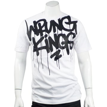 Wrung - Tee Shirt Wrung Sorry For The Drips Blanc Typo Noir ...