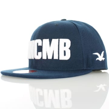 YMCMB - Casquette Snapback YMCMB Bleu Marine Brodee Blanc ...
