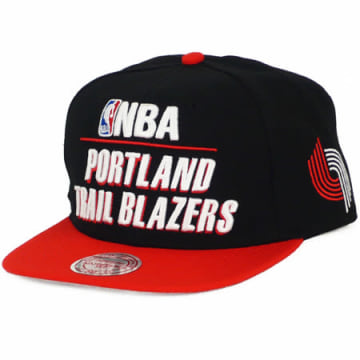 Mitchell and Ness - Casquette Mitchell And Ness Portland Blazers Noir ...